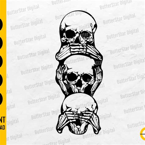 Hear No Evil Speak No Evil See No Evil Tattoos Etsy