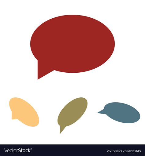 Speech Bubble Set Isometric Effect Royalty Free Vector Image