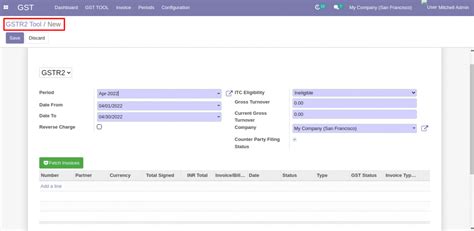 Odoo GST Returns And Invoices GST Invoice Return