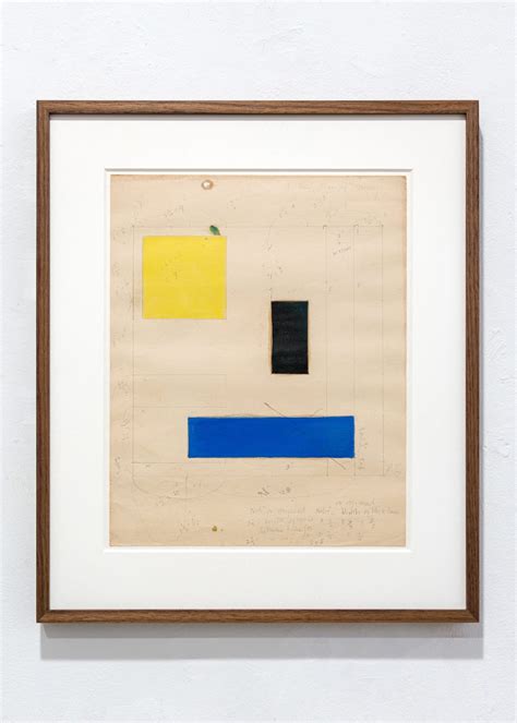 Marlow Moss Untitled Yellow Black And Blue Squares 1953 C The Mayor Gallery