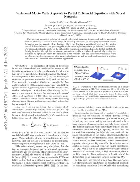 Variational Monte Carlo Approach To Partial Differential Equations With Neural Networks Deepai