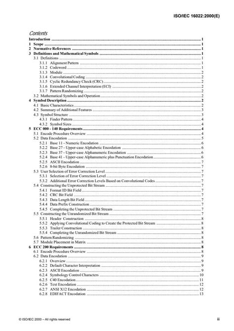 Iso Iec 16022 2000 Information Technology — International Symbology Specification — Data Matrix