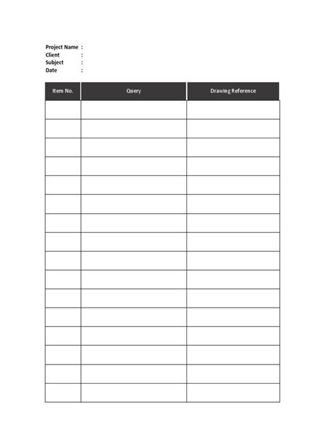 Tender Query Form Pdf