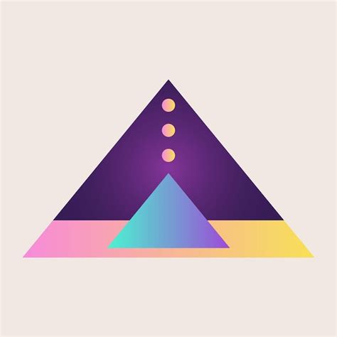 Premium Vector Abstract Triangle Cone Icon Element Gradient Texture