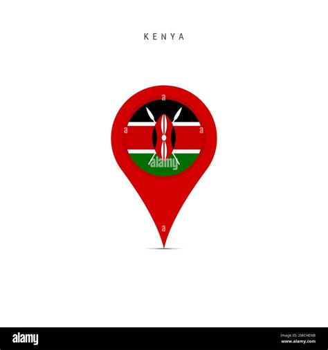 Teardrop Map Marker With Flag Of Kenya Kenyan Flag Inserted In The