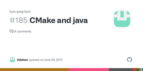 CMake And Java Issue Lcm Proj Lcm GitHub