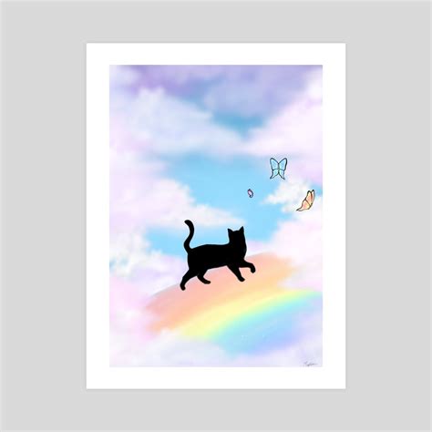 Rainbow Bridge Kitty An Art Print By Rapture Blackblade Inprnt
