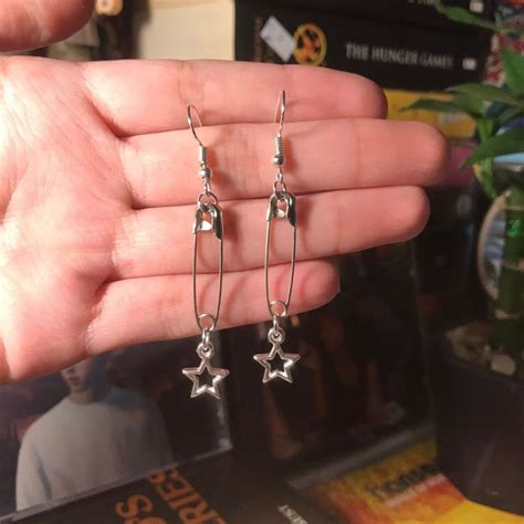 Safety Pin Star Earrings🧷 Handmade X 350 Depop Funky Jewelry