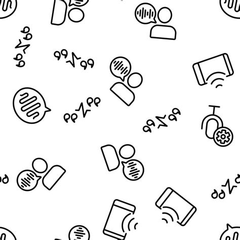 Voice Control Command Vector Seamless Pattern 10042879 Vector Art At Vecteezy