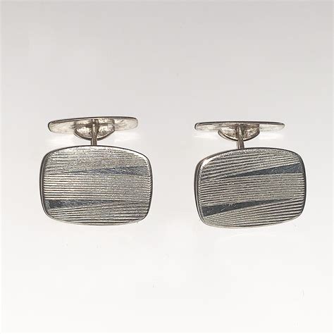 Pair Of Mid Century Danish Solid Silver Cufflinks Artedeco Online Antiques