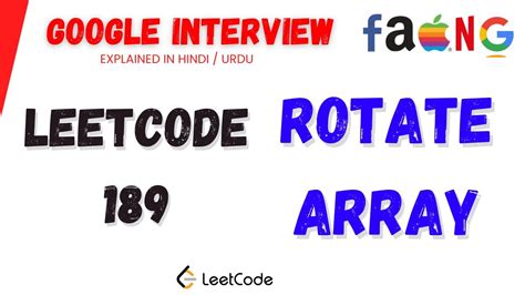 Leetcode 189 Rotate Array Dsa Devsense Youtube