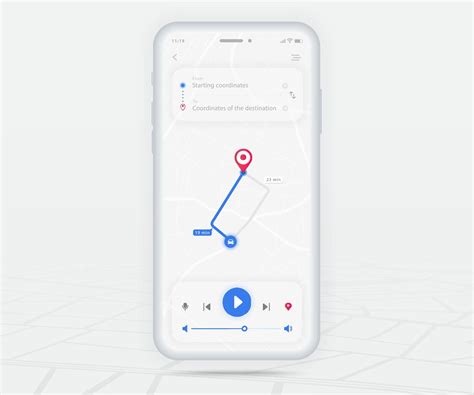 map gps navigation app ux ui concept mobile map application