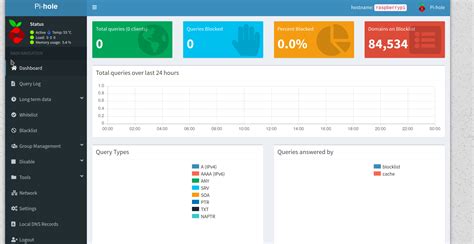 Admin Dashboard Visible But Empty Rpihole