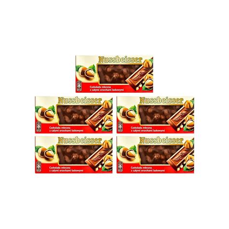 Немецкий шоколад Nestle Choceur Nussknacker с цельным фундуком 100 гр 5 единиц купить с