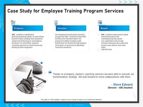 Case Study For Employee Training Program Services Non Technical Ppt