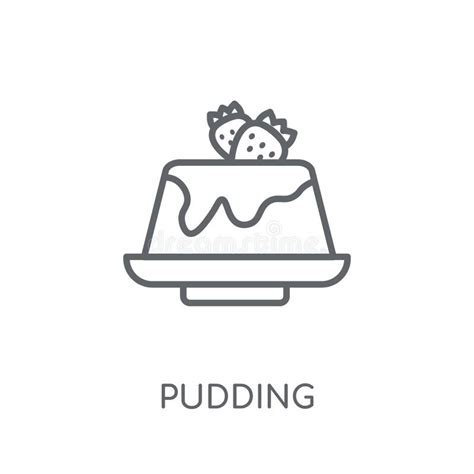 Pudding Linear Icon Modern Outline Pudding Logo Concept On Whit Stock