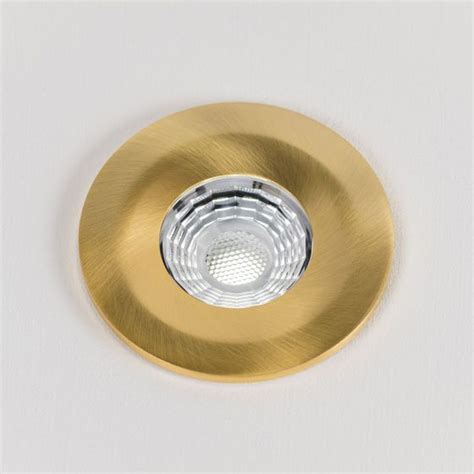 Brushed Gold Downlights Led Fire Rated Fixed Led Ip65 Dimmable Elesi