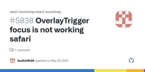 Overlaytrigger Focus Is Not Working Safari · Issue 5838 · React