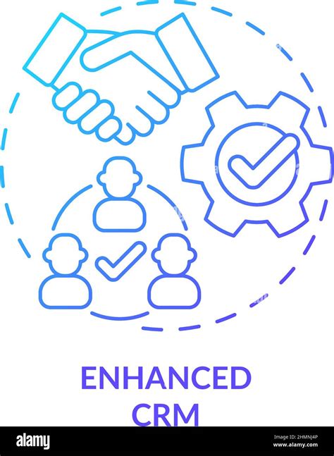 Enhanced Crm Blue Gradient Concept Icon Stock Vector Image And Art Alamy