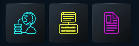 라인 네트워크 클라우드 연결 파일 문서 및 서버 데이터 웹 호스팅을 설정합니다 검은색 사각형 버튼입니다 벡터 건강 검진에 대한 스톡 벡터 아트 및 기타 이미지 Istock