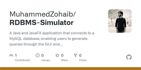 Github Muhammedzohaibrdbms Simulator A Java And Javafx Application