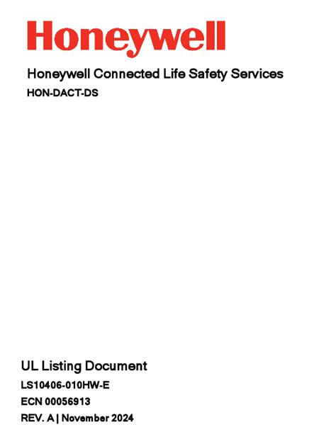 Honeywell Hon Dact Ds