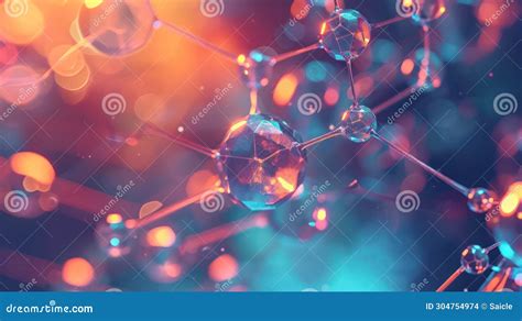 Abstract Molecular Structure Tech Plexus Background Generative Ai