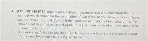 Solved Coding 30 Pts Implement A Python Program To Read