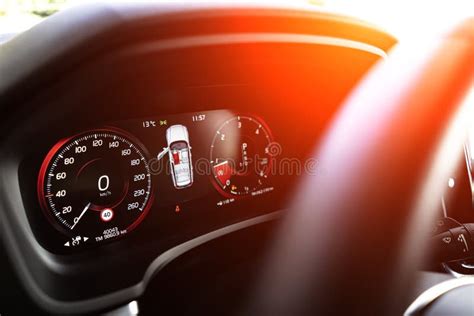 Dashboard Of A Modern Car Close Up Stock Image Image Of Danger