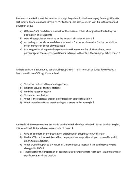 Practice Problems For The Final Exam Pdf Statistical Significance