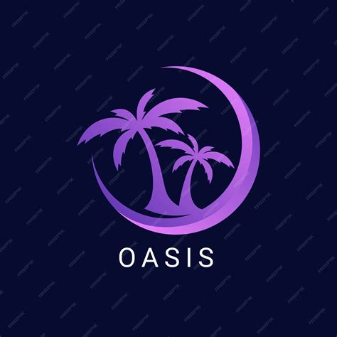 Plantilla De Logotipo De Oasis Degradado Vector Gratis