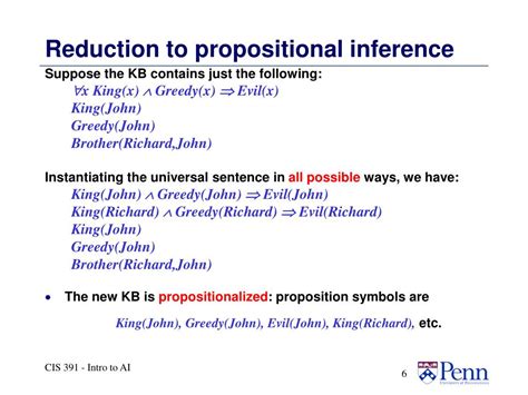 PPT Inference In First Order Logic I PowerPoint Presentation Free Download ID