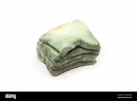 Wasted Bread Isolated On White Biodegradable Food Waste Concept Stock