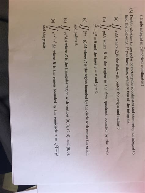 Solved Decide Whether To Use Polar Or Rectangular Chegg