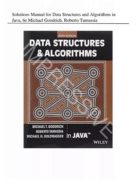 Data Structures And Algorithms In Java 6th Edition Goodrich