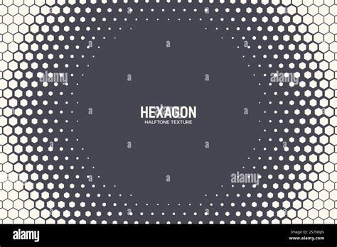 Hexagonal Halftone Texture Frame Geometric Technology Abstract Background Hexagon Vector