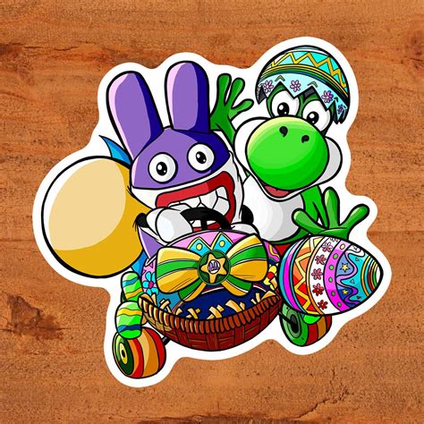 Nabbit And Easter Yoshi On An Egg Hunt Super Mario Bros Nintendo