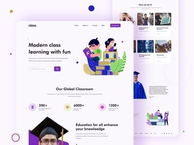 Modern Class Website Design By Ankit Rajapara On Dribbble