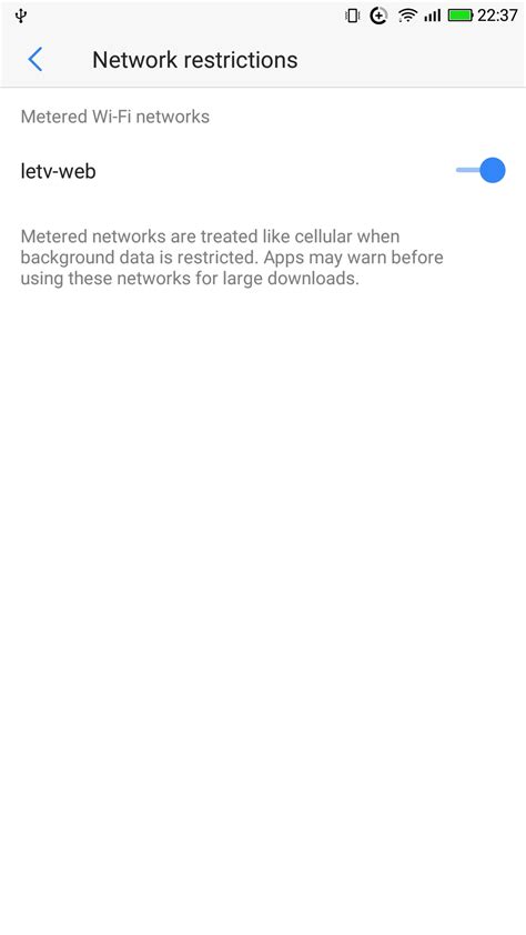 Android Whats The Meaning Of Metered Wifi Networks Stack Overflow