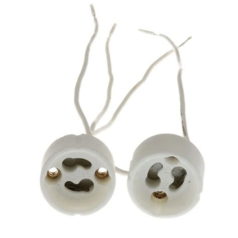 GU10 Lamp Holder Socket Base Adapter Wire Connector Ceramic Socket For LED Halogen Lamp Light In