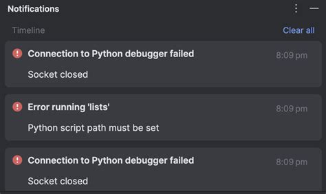 Cant Run Debugger Connection To Python Debugger Failed Socket