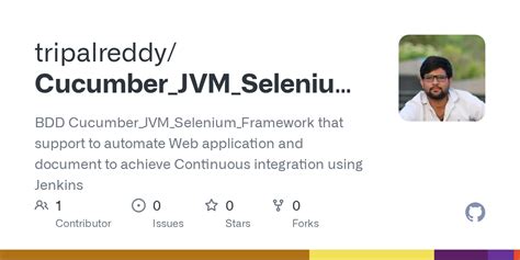 Github Tripalreddycucumberjvmseleniumframework Bdd Cucumberjvm