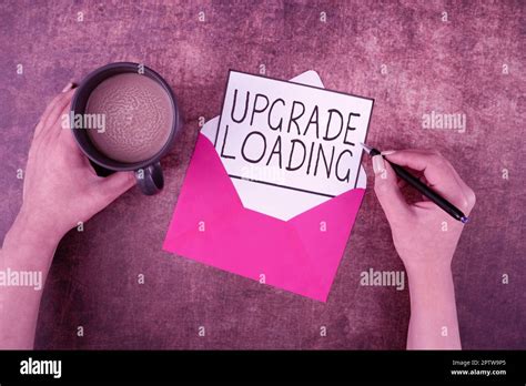Sign Displaying Upgrade Loading Word Written On Advancement Of Applications To More Improved