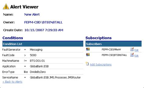 警告ビューアー ページ BizTalk Server Microsoft Learn
