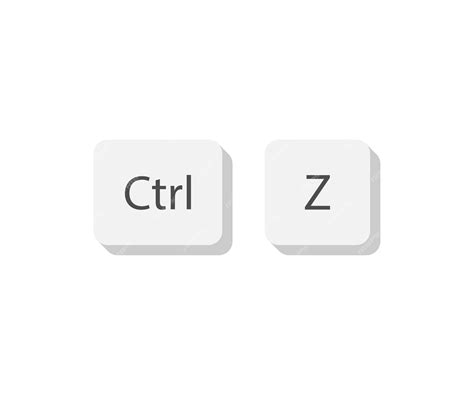 Premium Vector Ctrl Z Keyboard Keys Button On Flat Style Isolated Vector Sign