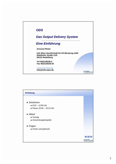 Pdf Output Delivery System Odsimages6606ksfe 2002 Praesen Grischa1 Ods