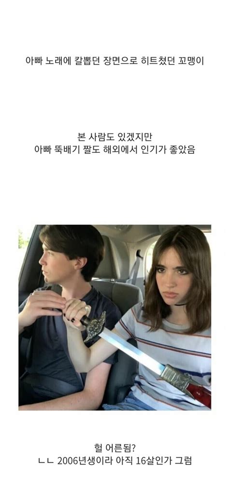칼 뽑는 짤로 유명하던 여자애 근황 유머 게시판