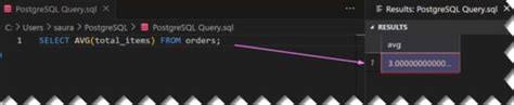 Postgresql Average