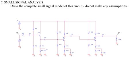 Solved SMALL SIGNAL ANALYSIS Draw The Complete Small Chegg