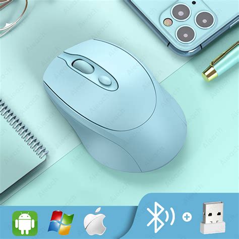 Aieach Rechargeable Wireless Bluetooth Mouse Silent Wireless Comput Mous Usb Ergonomic Gamer